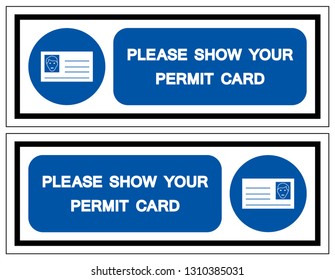 Please Show Your Permit Card Symbol : image vectorielle de stock (libre ...