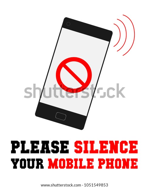 Please Silence Your Mobile Phone Vector Stock Vector (Royalty Free ...