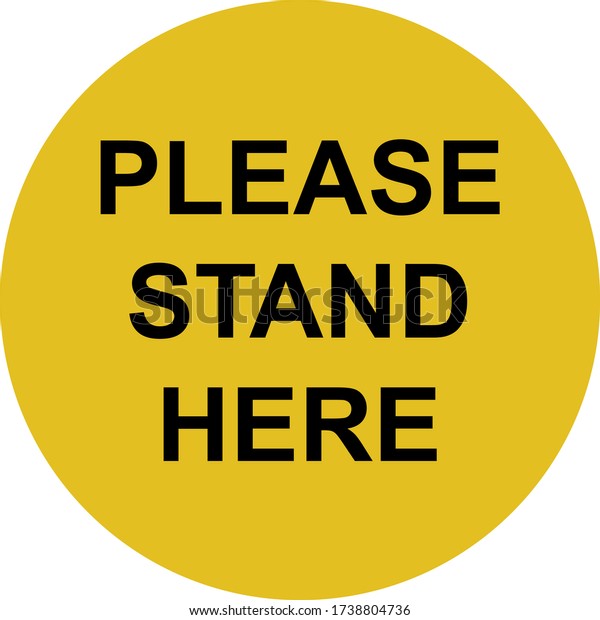 Please Stand Here Yellow Black Shoe Stock Vector (Royalty Free ...