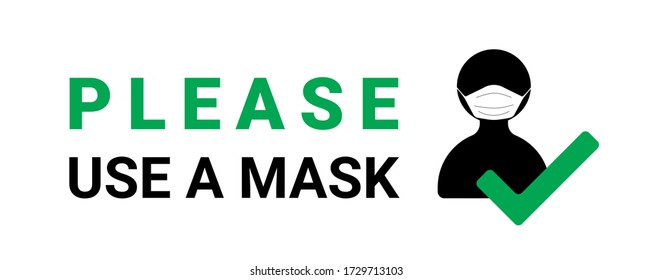 Please Use Mask Simple Vector Image Stock Vector (Royalty Free ...