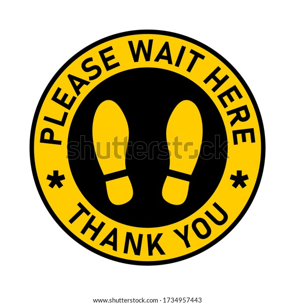 Please Wait Here Thank You Social Stock Vector (Royalty Free ...