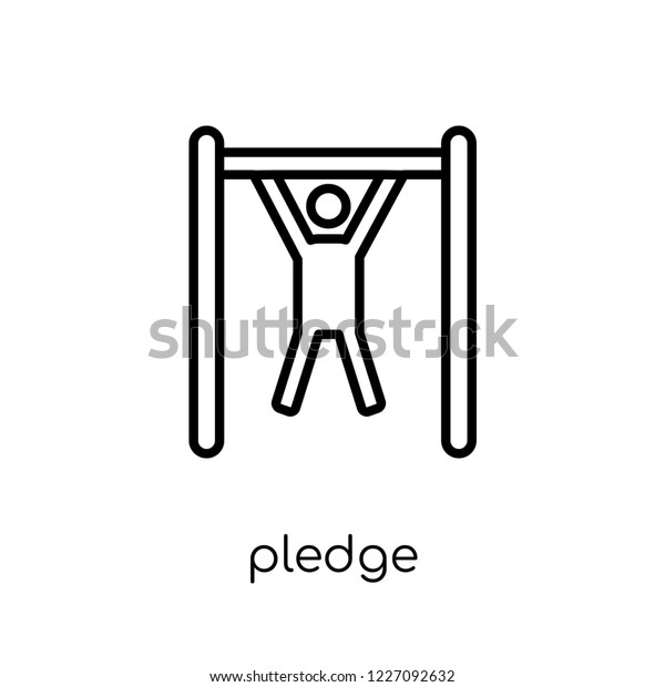 Pledge Icon Trendy Modern Flat Linear Stock Vector (Royalty Free ...