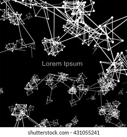 Plexus Atomic Lattice Background Background Cybernetic Stock Vector ...