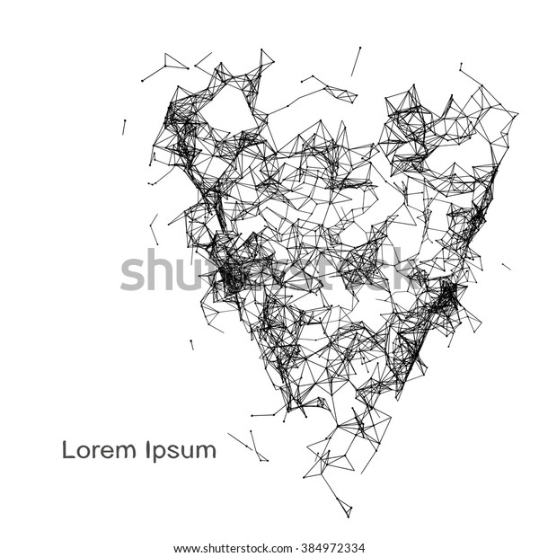 Plexus Atomic Lattice On White Background: vector de stock (libre de ...