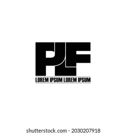 Plf Letter Monogram Logo Design Vector Stock Vector (Royalty Free ...