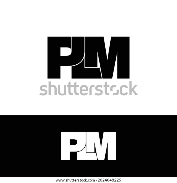 Plm Letter Monogram Logo Design Vector Stock Vector (Royalty Free ...