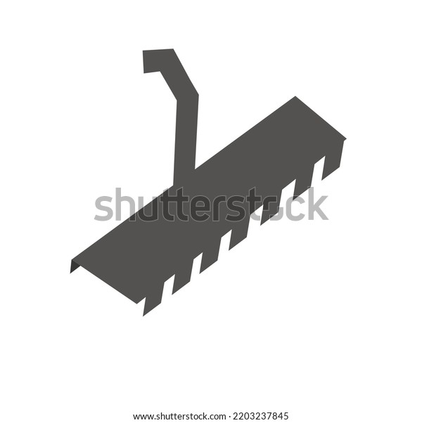 Plow Harrow Icon On White Background Stock Vector (Royalty Free ...