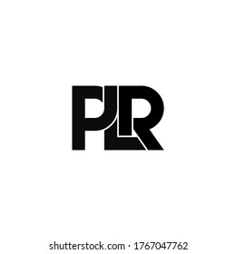 Plr Letter Original Monogram Logo Design: immagine vettoriale stock ...