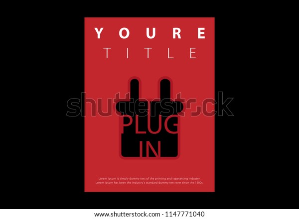 Plug Iconic Vector Poster Illustration Graphics Stock Vector (Royalty ...