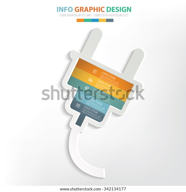 Plug Info Graphic Design Clean Vector Stock Vector (Royalty Free ...