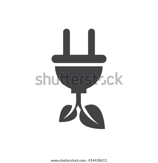 Plug Leaf Icon Vector Stock Vector (Royalty Free) 434438611 | Shutterstock
