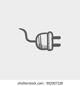 Plug Sketch Icon Web Mobile Hand Stock Vector (Royalty Free) 302307128 ...