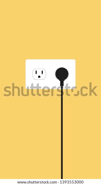 Plug Vector Wallpaper Free Space Text Stock Vector (Royalty Free ...