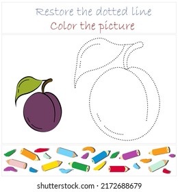 Plum Educational Developing Game Preschoolers Trace Stock Vector ...