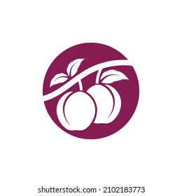 Plum Logo Vector Icon Design Template Stock Vector (Royalty Free ...