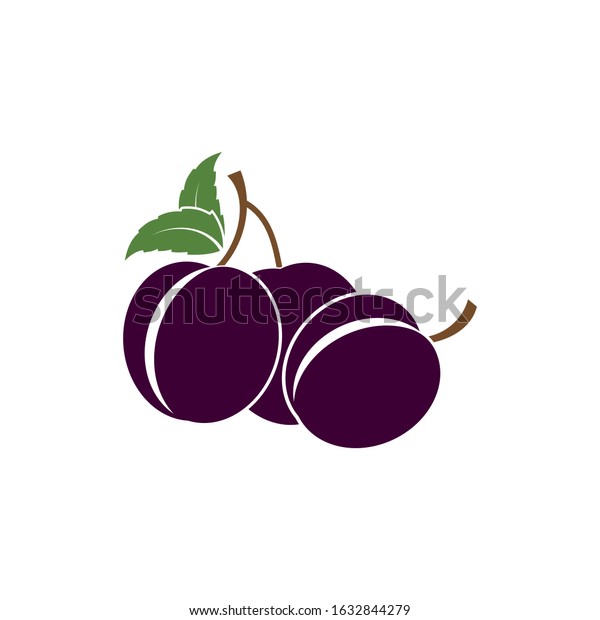 Plum Logo Vector Icon Design Template Stock Vector (Royalty Free ...