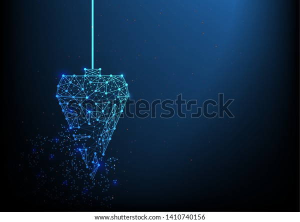 Plumb Blue Lightning On Black Background Stock Vector (Royalty Free ...