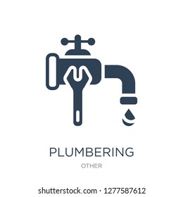 Plumbering Icon Vector On White Background Stock Vector (Royalty Free) 1277587612 | Shutterstock