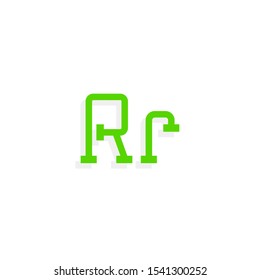 Plumbing Pipe Vector Letter R R Stock Vector (Royalty Free) 1541300252 ...