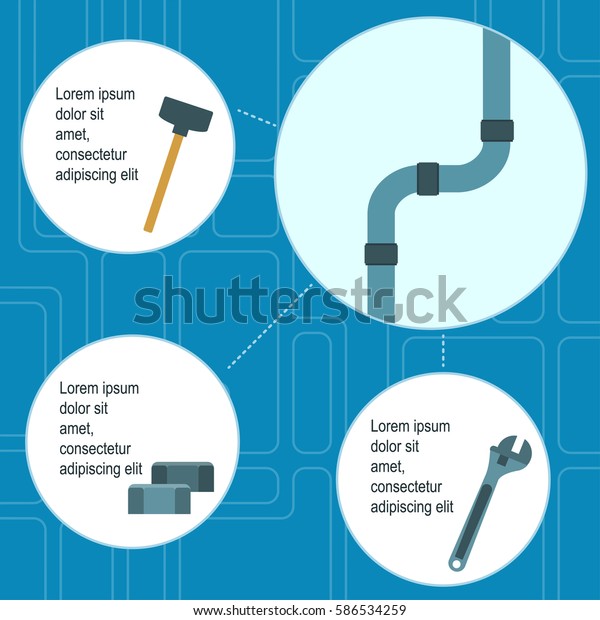 Plumbing Vector Illustration Poster Template Plumbing Stock Vector ...