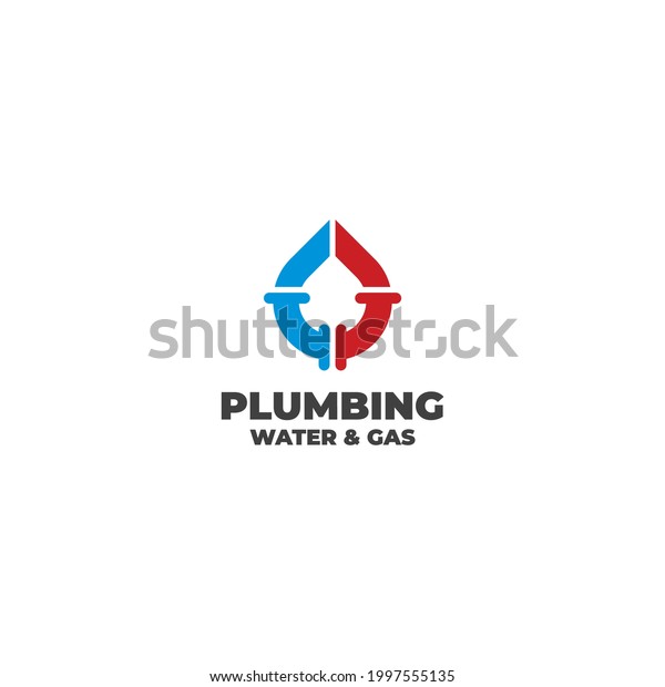 Plumbing Water Gas Logo Vector Stock Vector (Royalty Free) 1997555135 ...