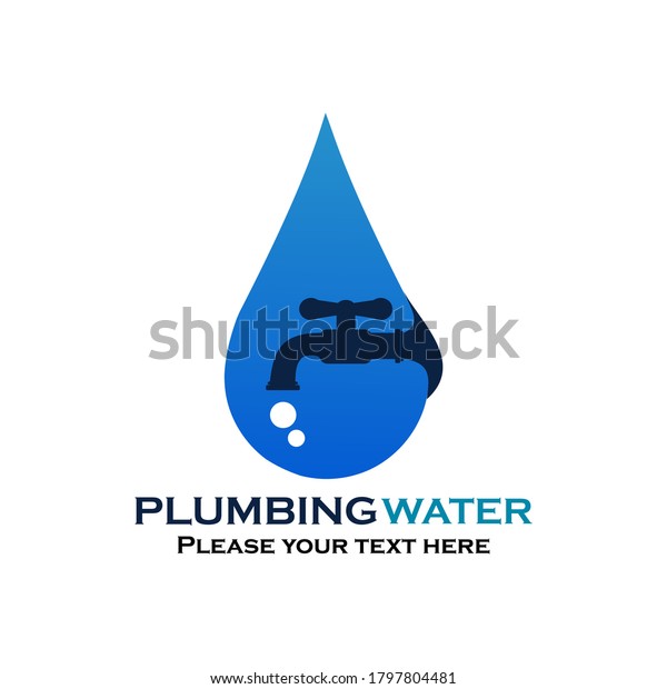 Plumbing Water Logo Design Template Illustration Stock Vector (Royalty ...