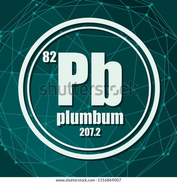 Plumbum Chemical Element Sign Atomic Number Stock Vector (Royalty Free ...