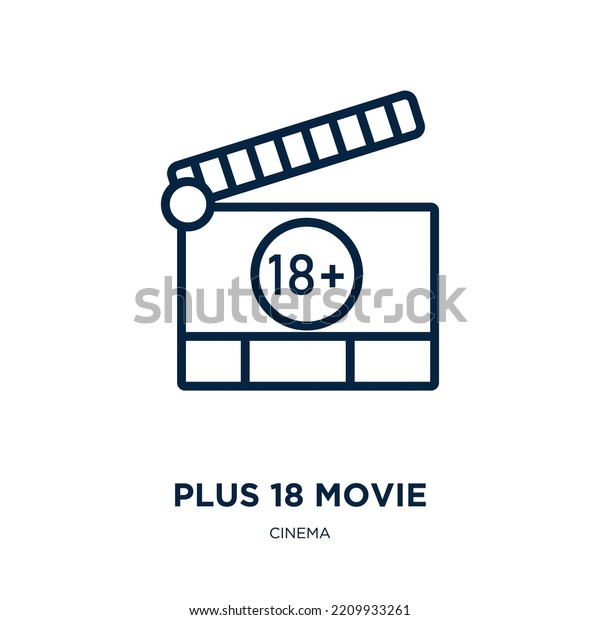 Plus 18 Movie Icon Cinema Collection Stock Vector (Royalty Free ...