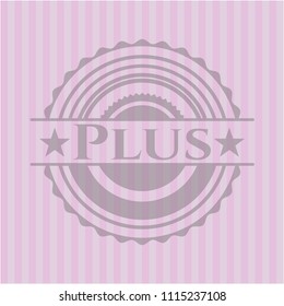 Plus Badge Pink Background Stock Vector (Royalty Free) 1115237108 ...