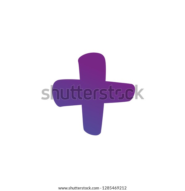 Plus Cross Symbols Hand Painted Plus Stock Vector (Royalty Free ...