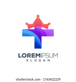 Plus Crown Colorful Logo Design Stock Vector (Royalty Free) 1763422229 ...