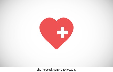 Plus Heart Icon Vector Eps10 Stock Vector (Royalty Free) 1499922287 ...