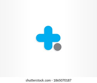 Plus Icon Logo Design Blue Concept Stock Vector (Royalty Free ...