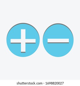 Plus Less Icon Simple Add Sign Stock Vector (Royalty Free) 1698820027