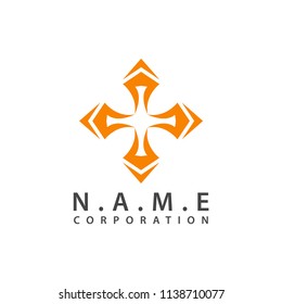 Plus Logo Design Orange Colored Stock Vector (Royalty Free) 1138710077 ...