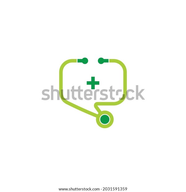 Plus Medical Doctors Stethoscope Communication Symbol Stock Vector ...