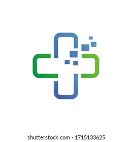 Plus Medical Flat Logo Design Stock Vector (Royalty Free) 1729849678