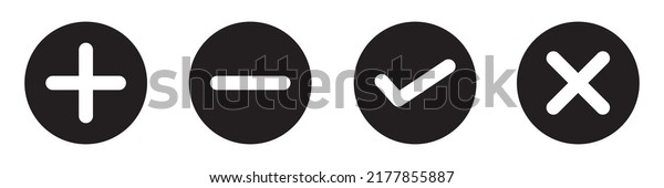 Plus Minus Icon Positive Negative Icon 库存矢量图（免版税）2177855887 | Shutterstock