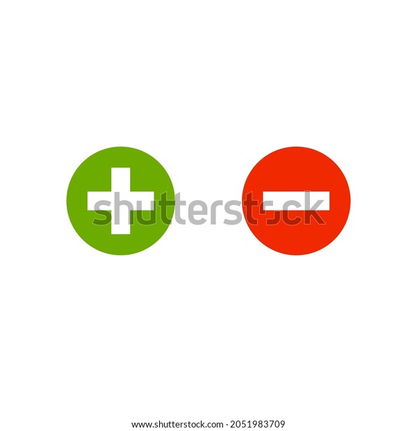 Plus Minus Round Icons Soft Shadow Stock Vector (Royalty Free ...