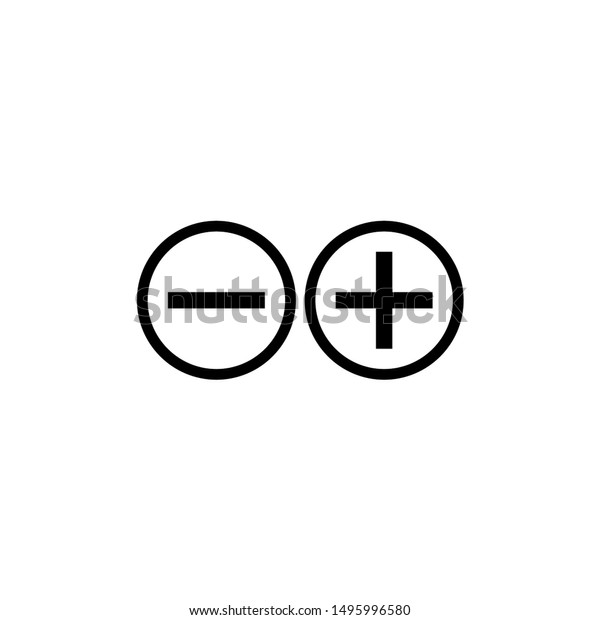 Plus Minus Vector Icons Flat Volume Stock Vector (Royalty Free ...