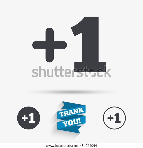 Plus One Sign Add One Symbol Stock Vector (Royalty Free) 454244044 ...