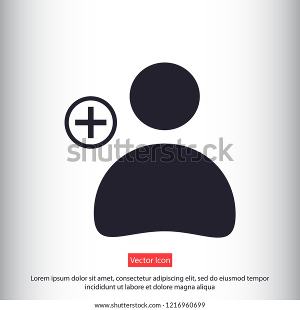Plus People Vector Icon 10 Eps Stock Vector (Royalty Free) 1216960699 ...