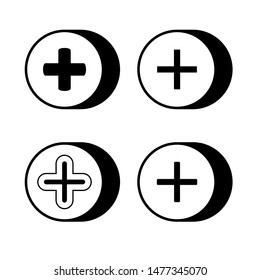 Plus Positive Round Buttons Illustration Stock Vector (Royalty Free ...