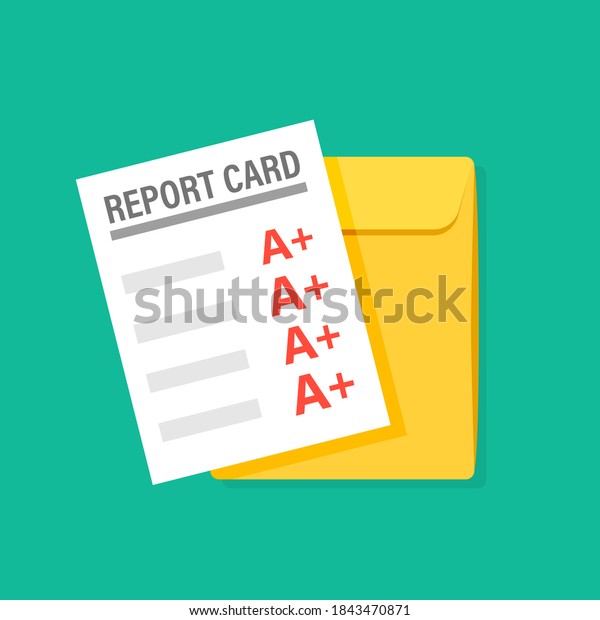 Plus Report Card Illustration Clipart Image Stock Vector (Royalty Free ...