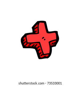 Plus Sign Cartoon Stock Vector (Royalty Free) 73533001 | Shutterstock
