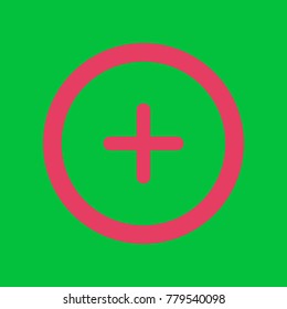 Plus Sign Circle Icon Zoom Positive Stock Vector (Royalty Free ...