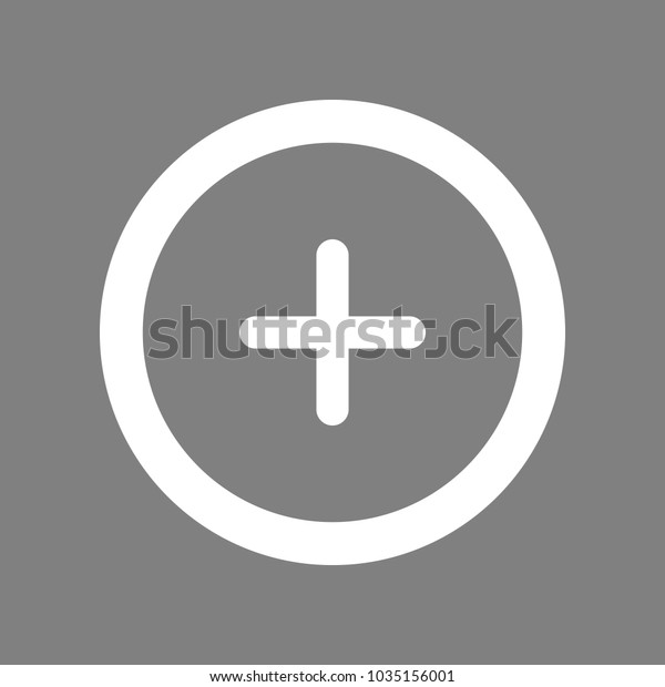 Plus Sign Circle Icon Zoom Positive Stock Vector (Royalty Free ...