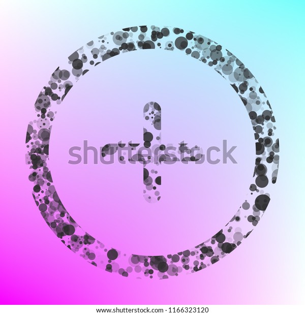 Plus Sign Circle Icon Zoom Positive Stock Vector (Royalty Free ...