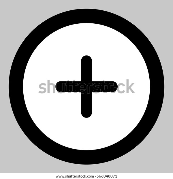 Plus Sign Circle Icon Zoom Positive Stock Vector (Royalty Free ...