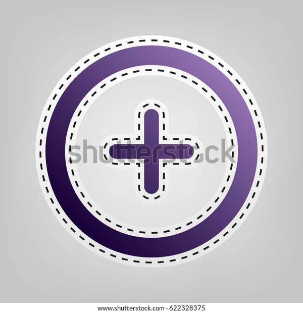 Plus Sign Circle Icon Zoom Positive Stock Vector (Royalty Free ...